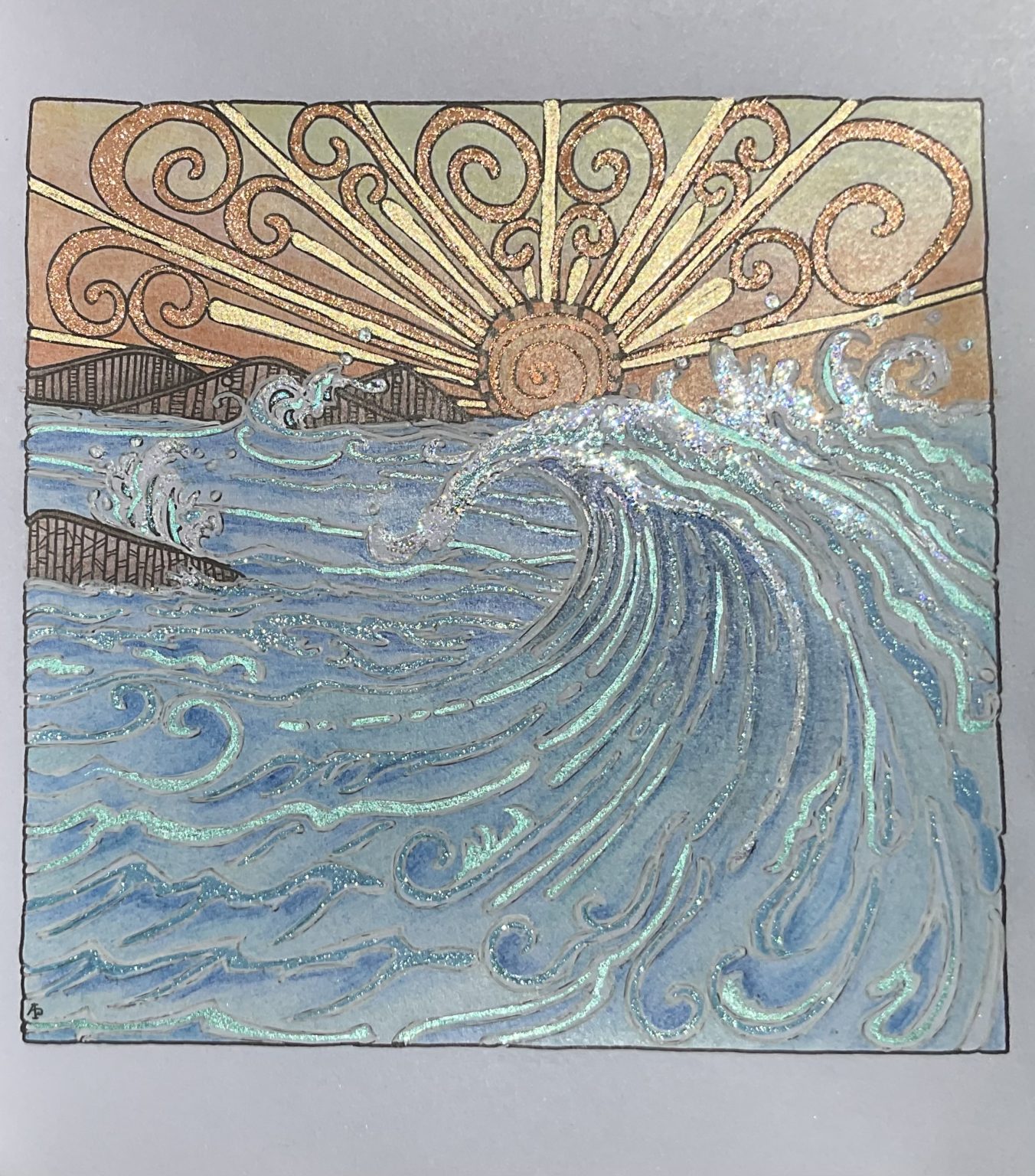 Finished coloring book pages-kleurboeken-materialen-ideeën opdoen.