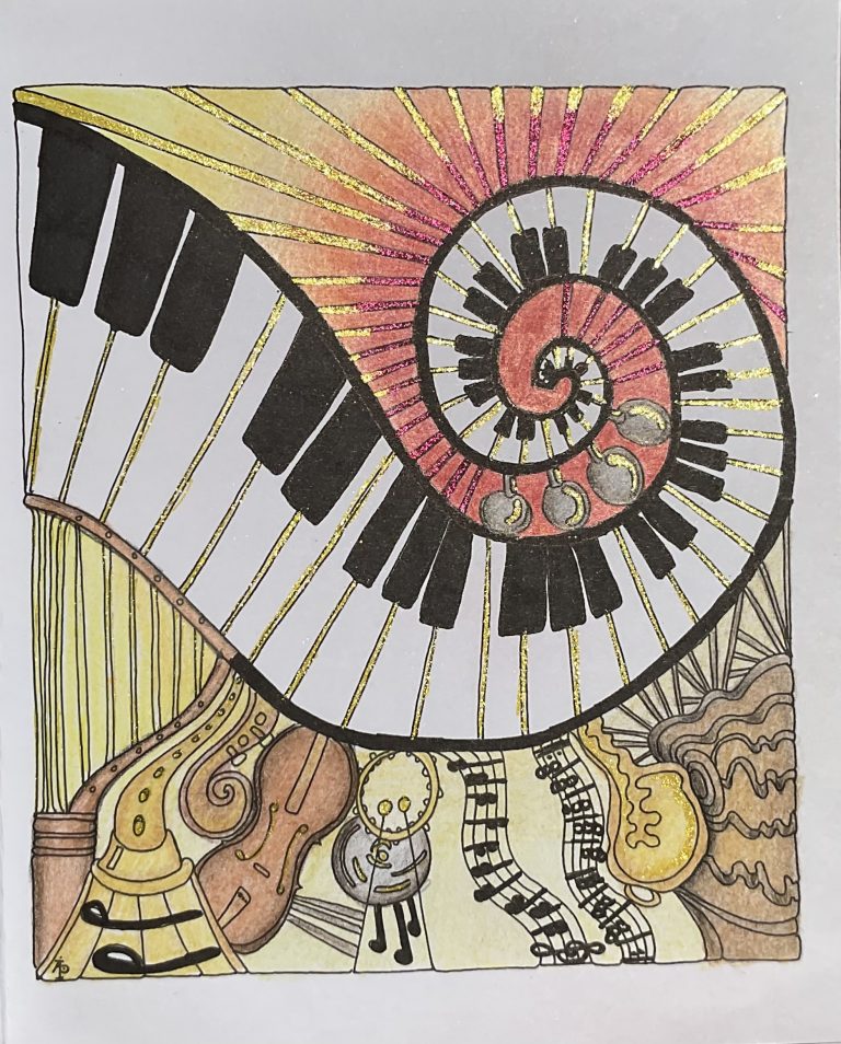 Finished coloring book pages-kleurboeken-materialen-ideeën opdoen.